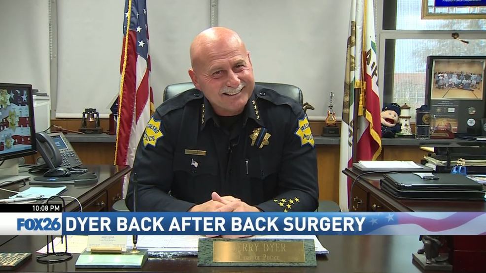 Chief Jerry Dyer back in uniform after major surgery in December | KMPH