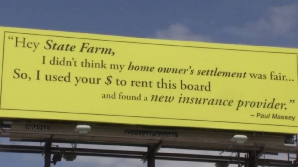 Man slams State Farm in billboard ad | WKRC