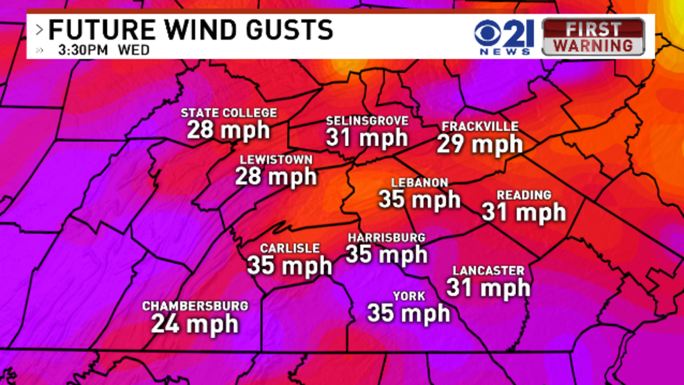 WEATHER WATCH | Strong, gusty winds over 30 mph on Thanksgiving travel ...