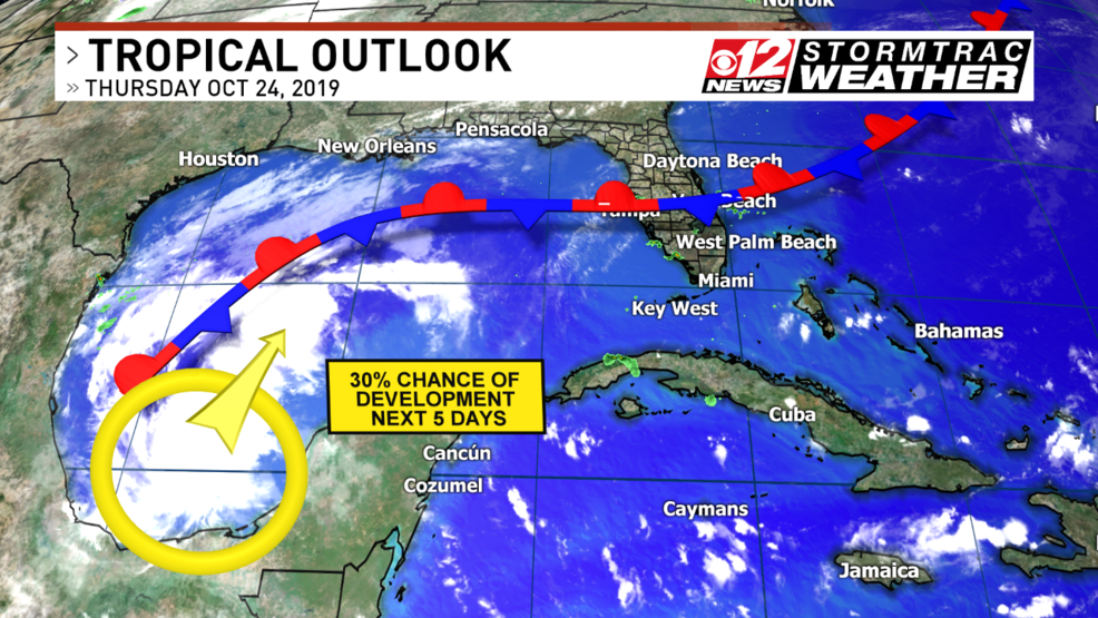 Tropical Weather Outlook Only Slight Chance For Development In SW Gulf ...