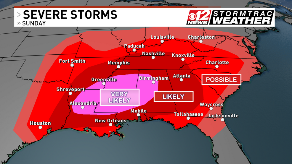 Tornado outbreak likely on Easter Sunday for deep South | WPEC